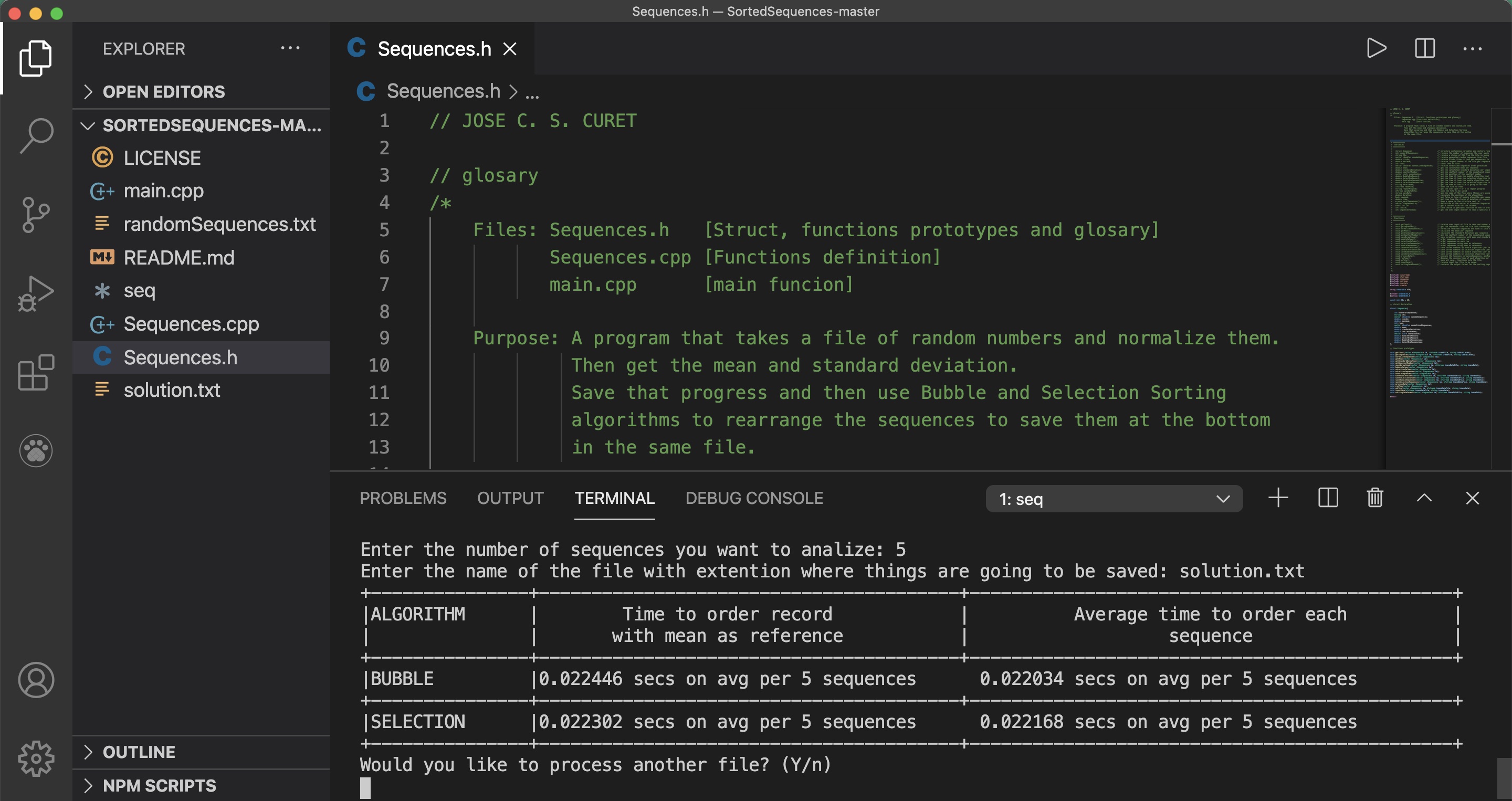 Sorted Sequences | José C.S. Curet